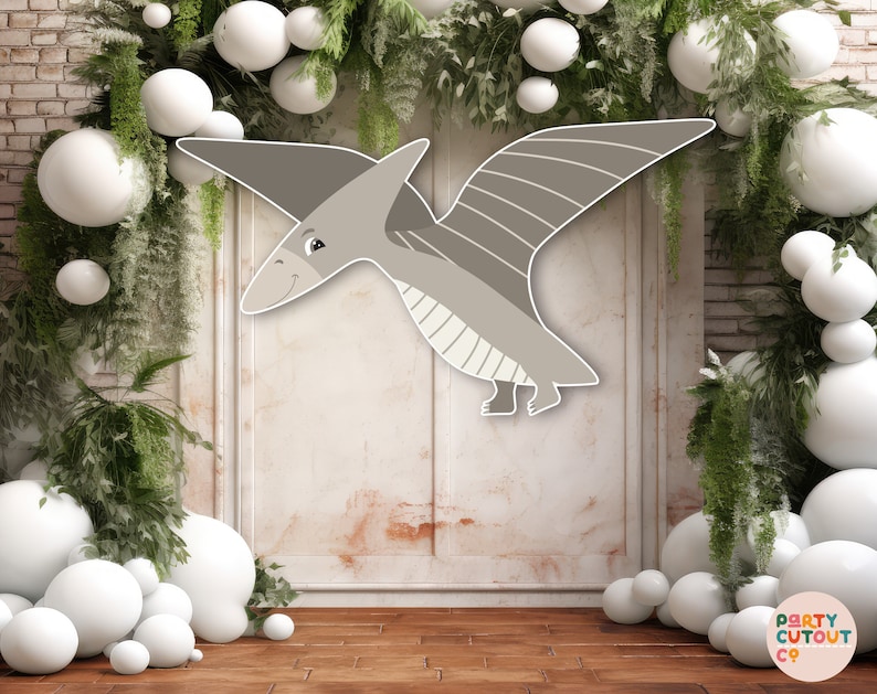 BIG CUTOUT Dinosaur Party Dinosaur Cut Out Dinosaur Prop Grey ...