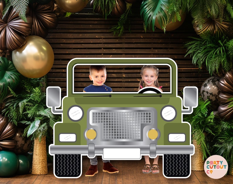 BIG CUTOUT Khaki Safari Car Jungle Decorations African Safari Theme ...