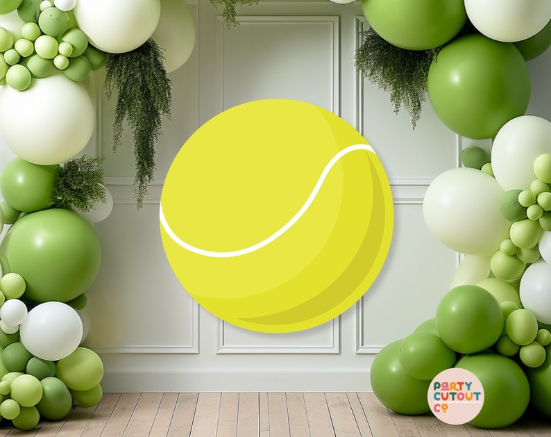 BIG CUTOUT Tennis Party Tennis Decorations Tennis Ball Cutout Tennis ...