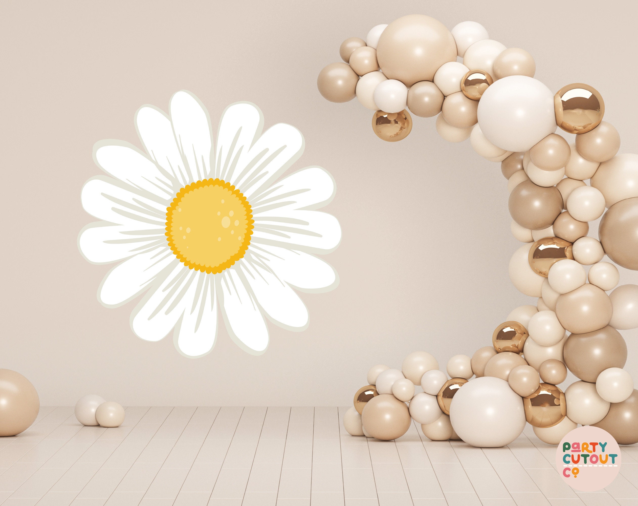 BIG CUTOUT Daisy Sign Decoration Flower Birthday Prop Wall Cutout Prop ...