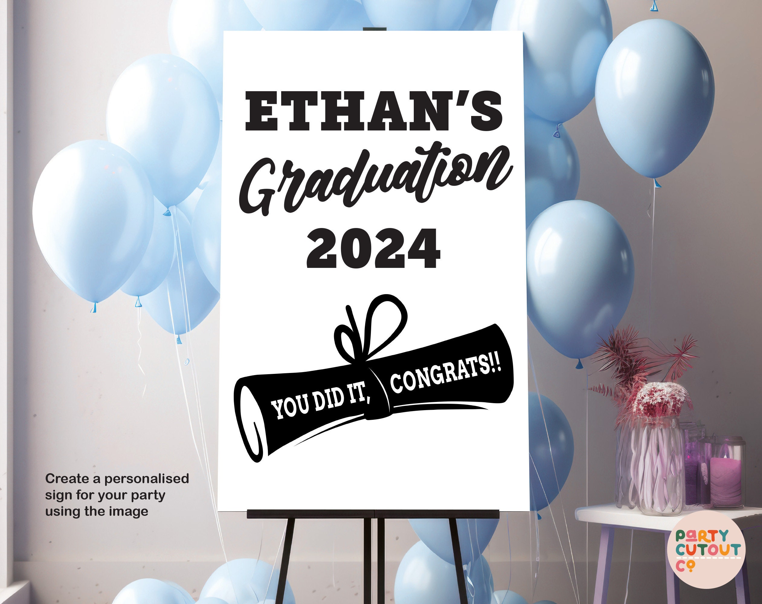 BIG CUTOUT Graduation Party Graduation Cutout Congrats 2024 Decorations ...