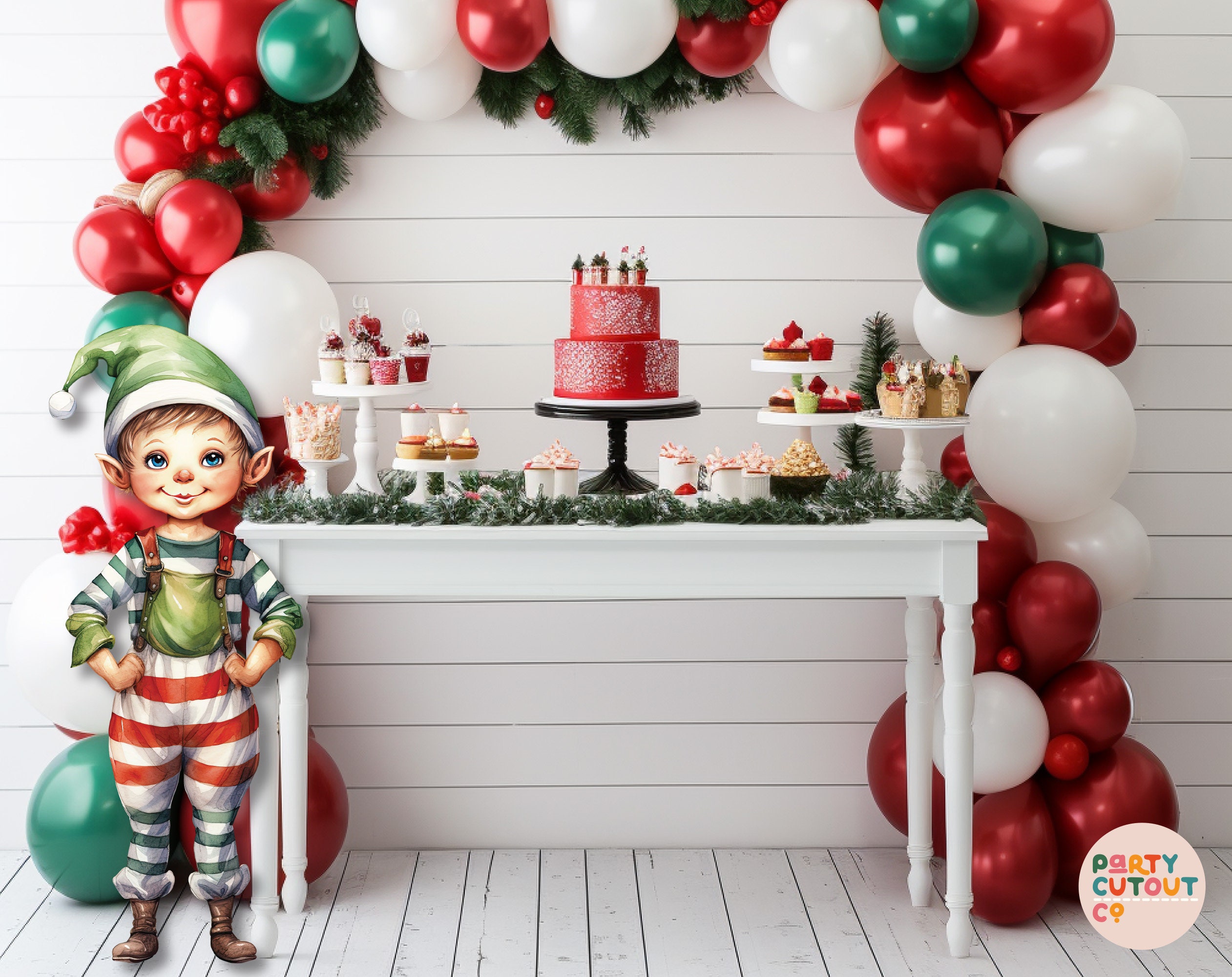 BIG CUTOUT, Elf Decorations, Elf Cutout, Christmas Decorations, Elf ...