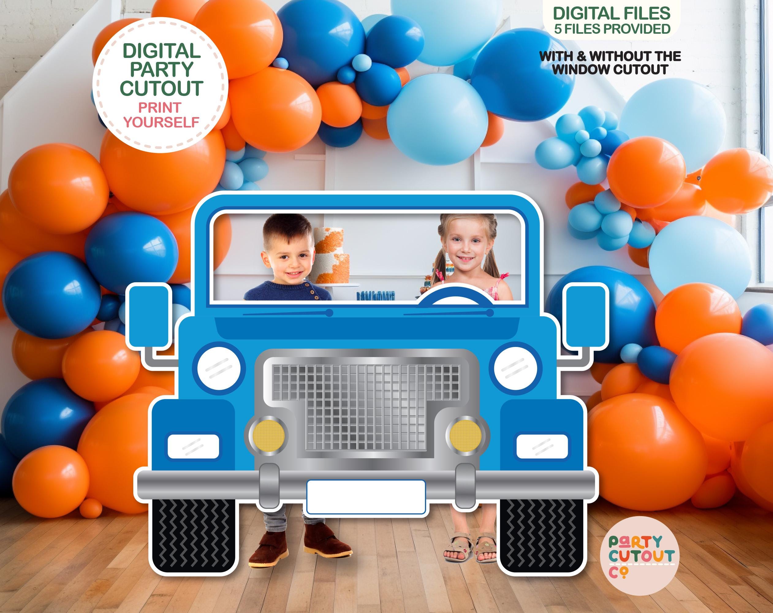 BIG CUTOUT Blue Safari Car Cutout Blue Truck Car Photo Prop Car Prop ...