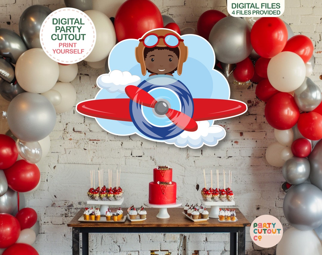 BIG CUTOUT Pilot Boy Plane Party Boy in Plane Decor Aircraft Prop Plane ...