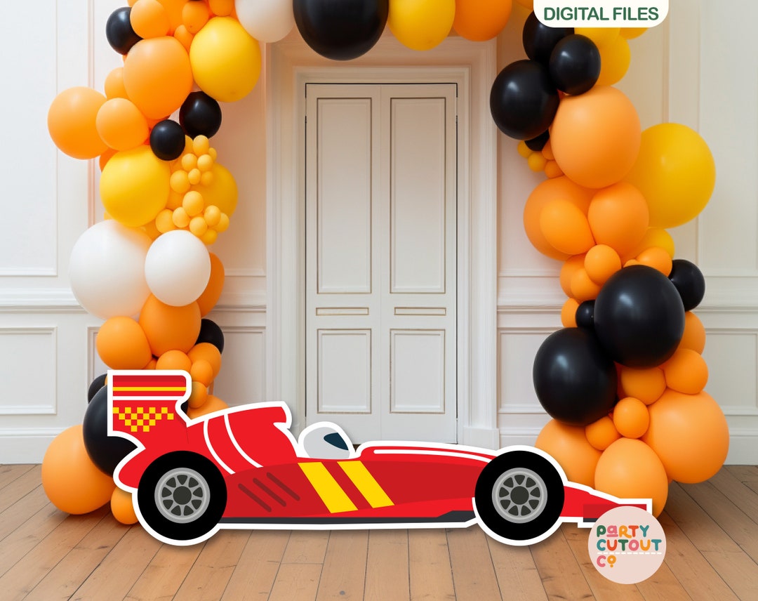 BIG CUTOUT Racing Car Party Formula One Props Racing Stand up Cutout ...