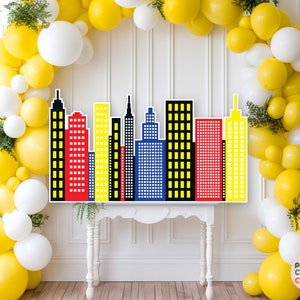 BIG CUTOUT Super Hero Party Super Hero Buildings Super Hero Party Ideas ...