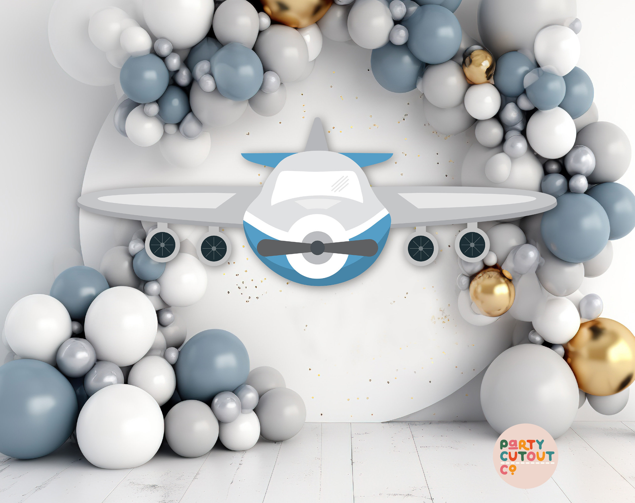 BIG CUTOUT Blue Plane Cut Out Aircraft Props Plane Pilot Cutout Travel ...