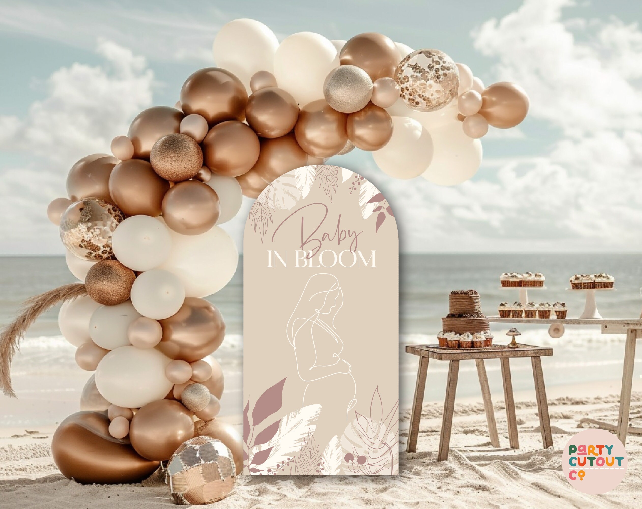 BIG BACKDROP Baby in Bloom Baby Shower Boho Baby Shower Party Decor ...