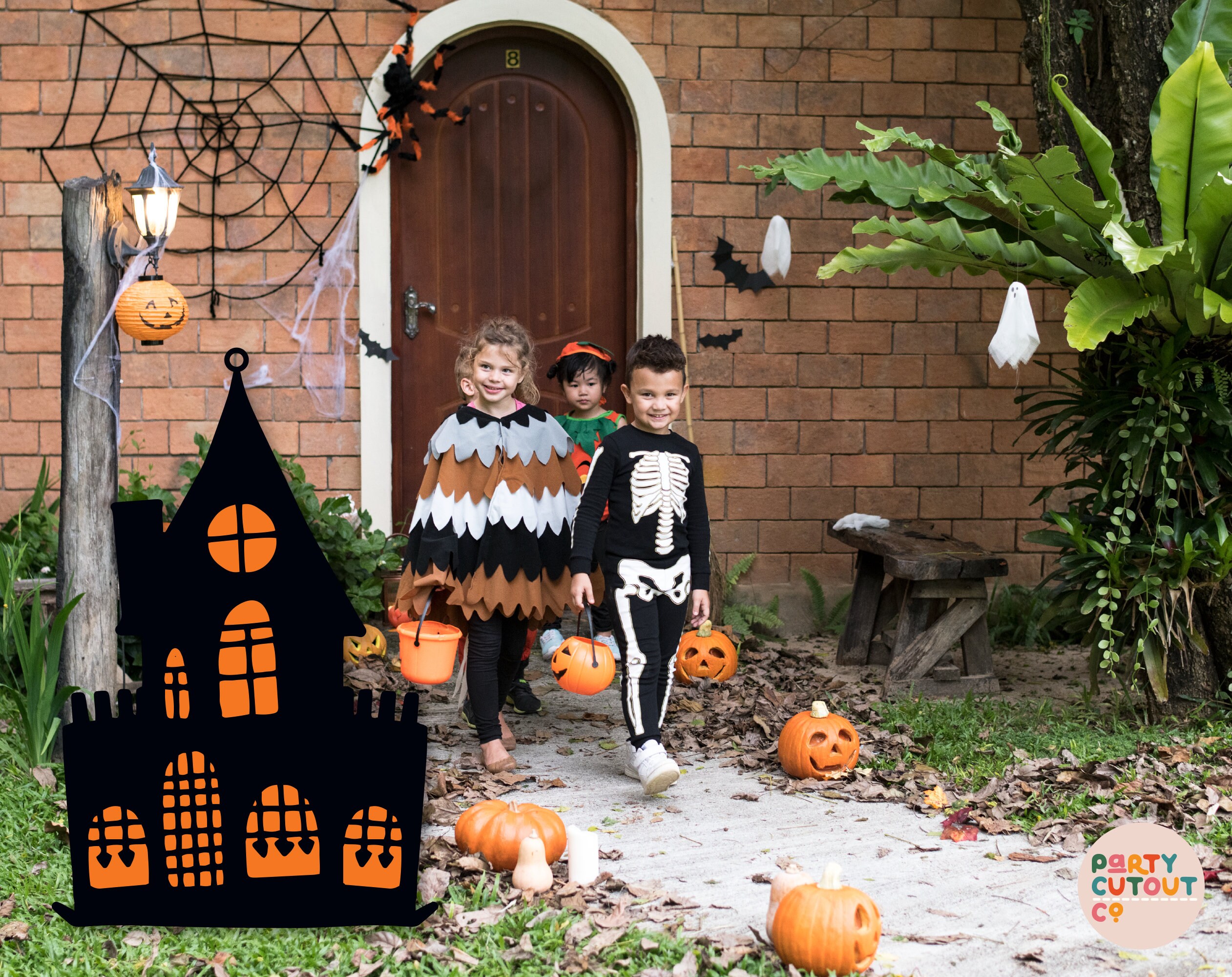 BIG CUTOUT Haunted House Halloween Party Decoration Scary House Prop ...