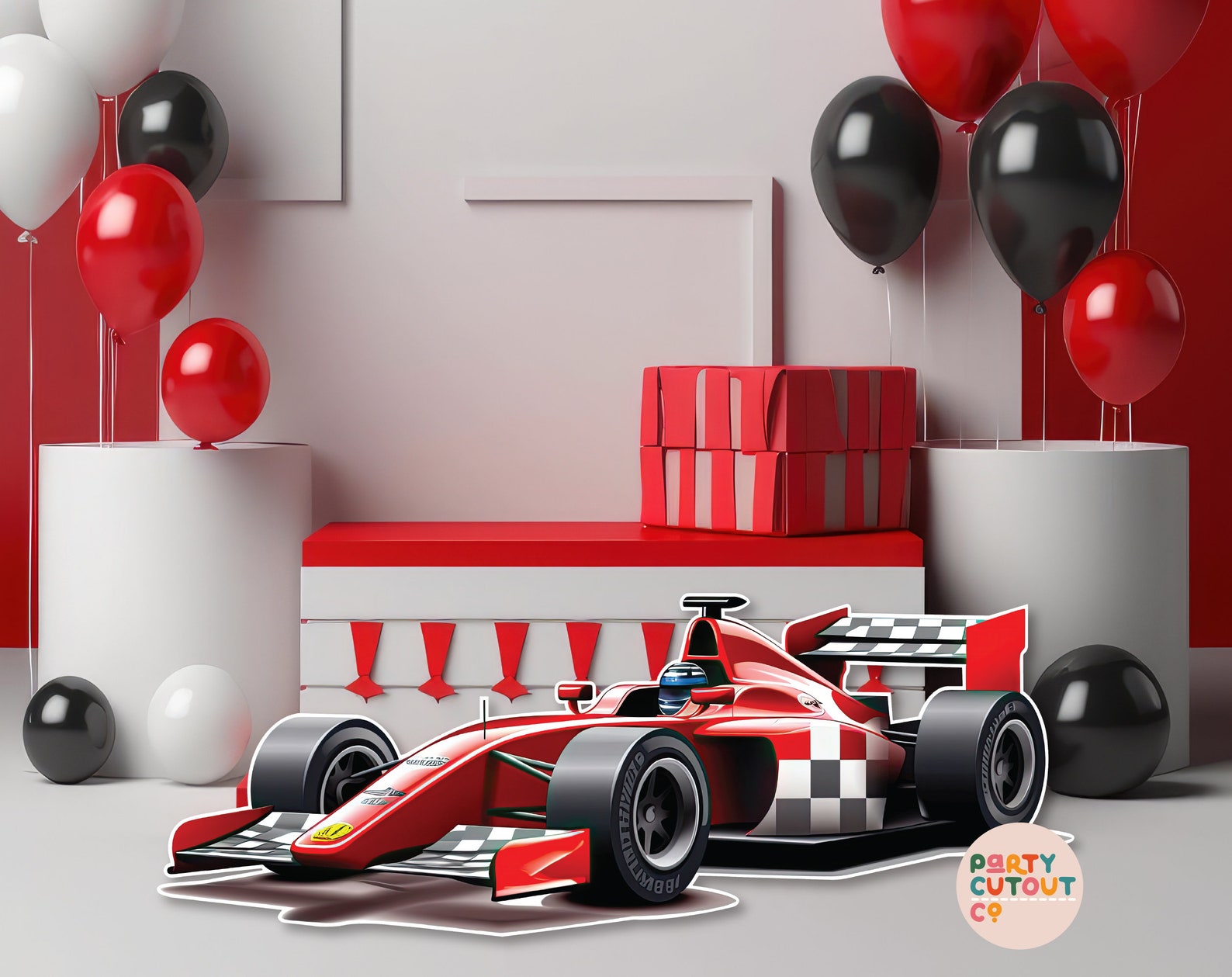 BIG CUTOUT Racing Car Decoration Formula One Prop Stand up Cutout ...