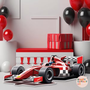 BIG CUTOUT Racing Car Decoration Formula One Prop Stand up Cutout ...
