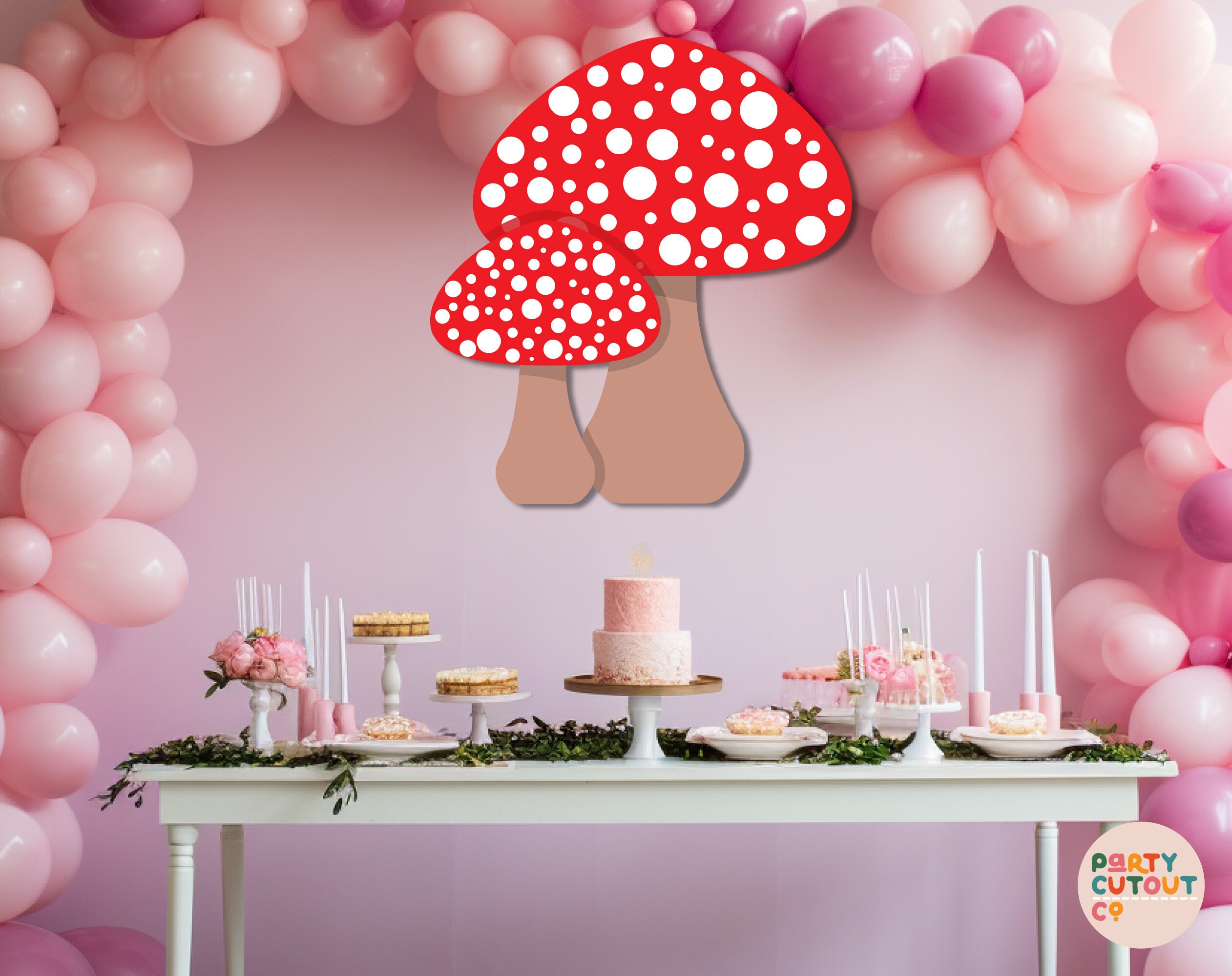 BIG CUTOUT Spotty Red Mushroom Fairy Party Fairy Prop Mushroom Prop ...