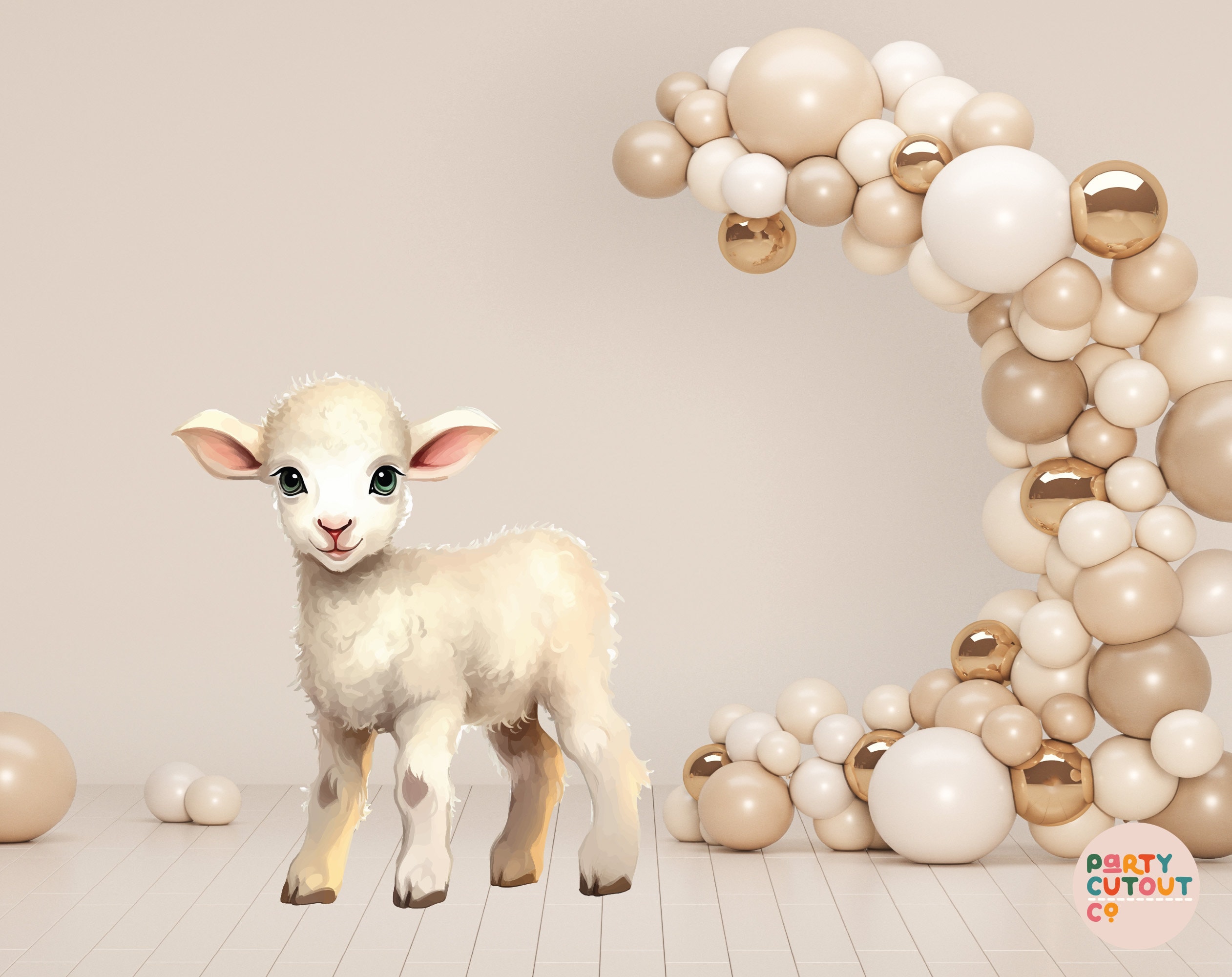 BIG CUTOUT, Sheep Animal Decorations, Farm Theme Prop, Baby Lamb Prop ...