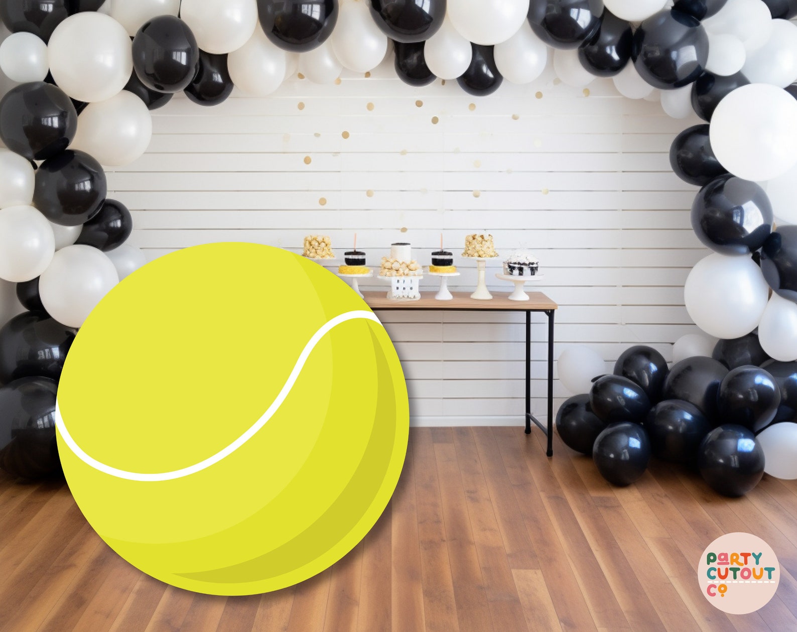 BIG CUTOUT Tennis Party Tennis Decorations Tennis Ball Cutout Tennis ...