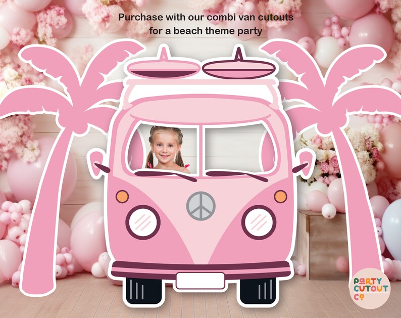 BIG CUTOUT Pink Palm Tree Beach Party Hippie Birthday Party 70s Party ...