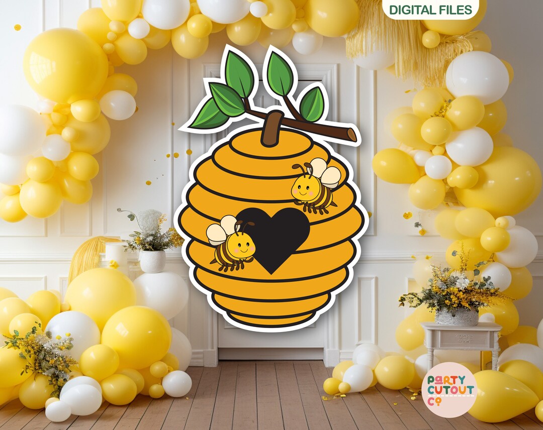 BIG CUTOUT Bee Hive Party Bee Prop Bee Party Bee Hive Bee Baby Shower ...