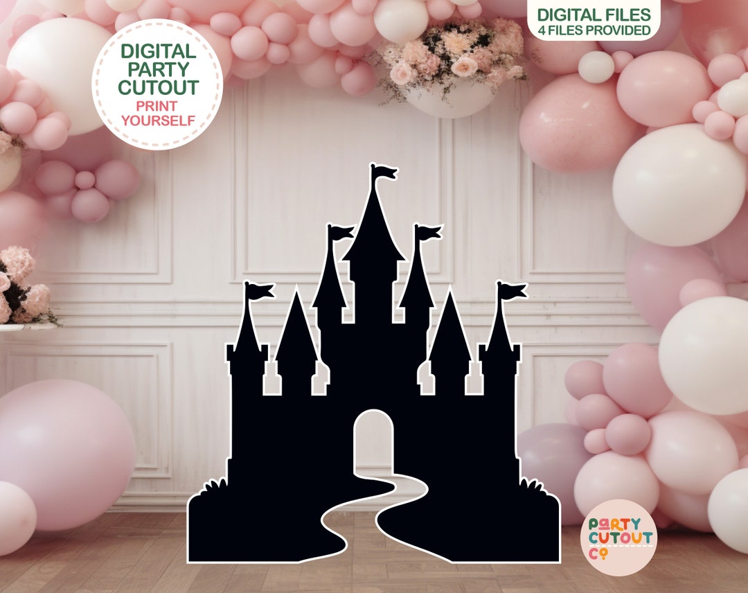 BIG CUTOUT Black Princess Party Princess Castle Cutout Black Princess ...