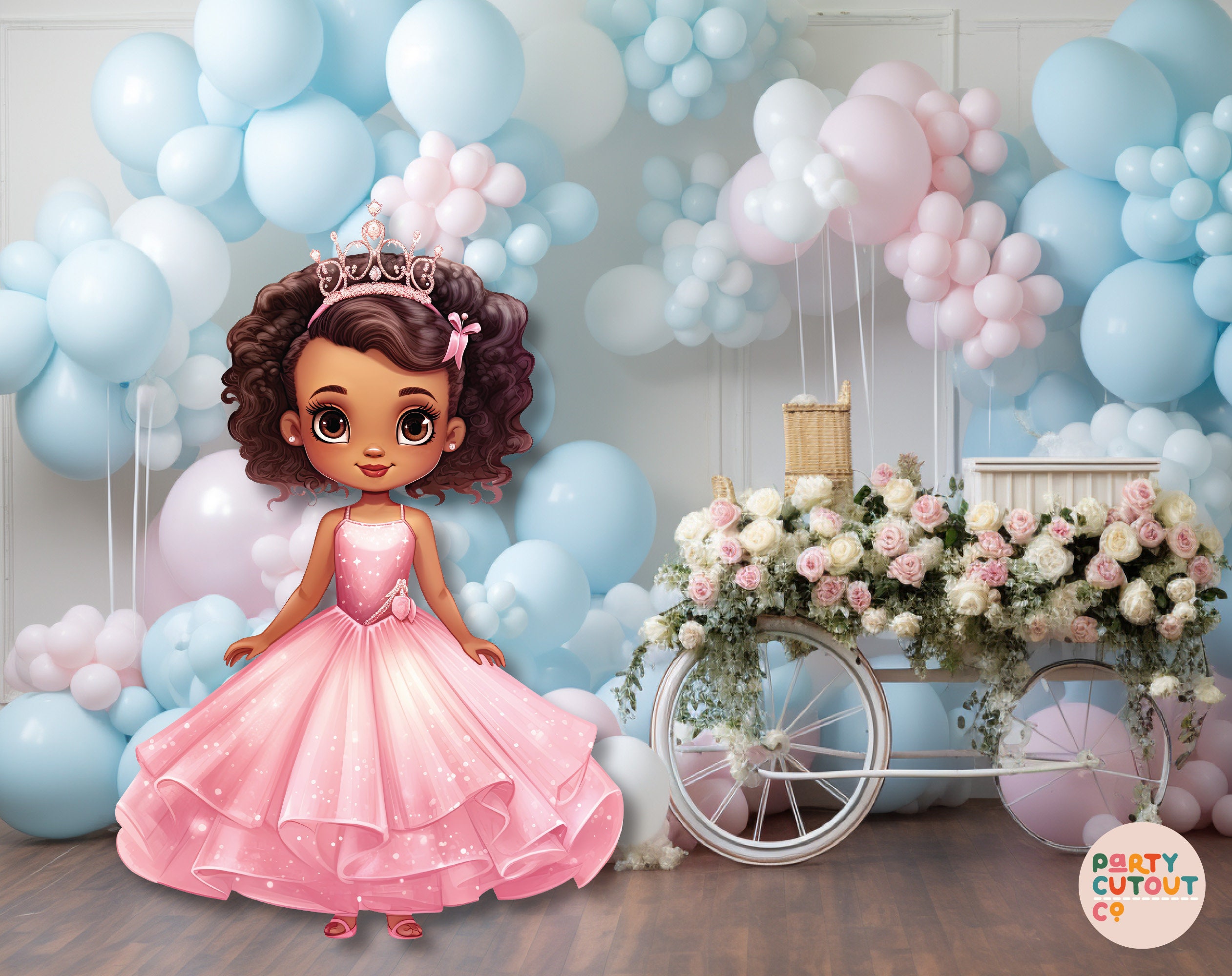 BIG CUTOUT Pink Princess Cutout Cute Princess Prop Princess Decoration ...