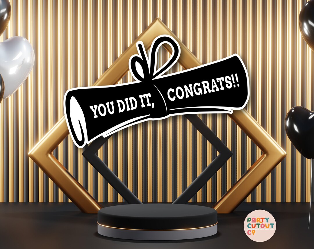 BIG CUTOUT Graduation Party Graduation Cutout Congrats 2024 Decorations ...