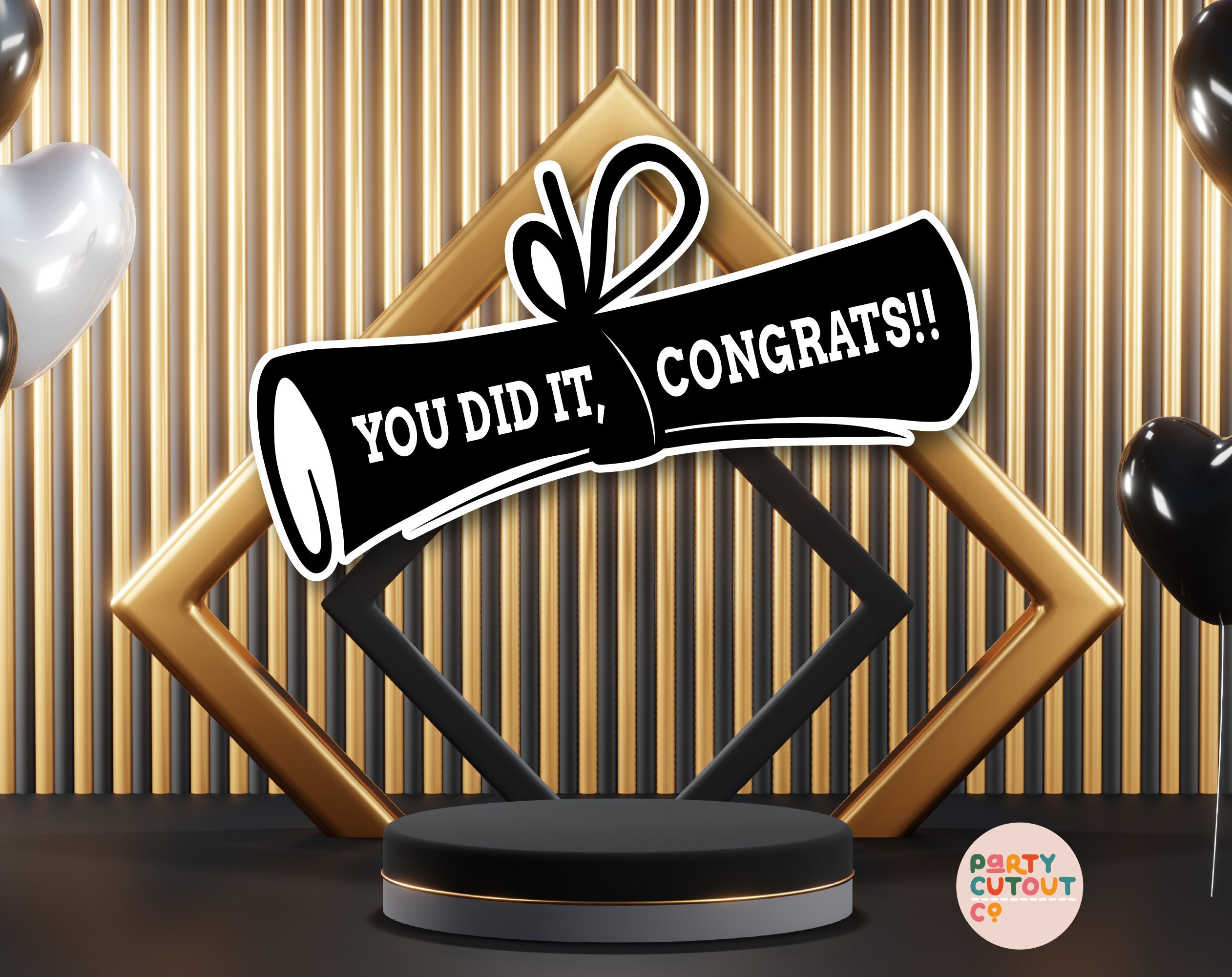 BIG CUTOUT Graduation Party Graduation Cutout Congrats 2024 Decorations ...