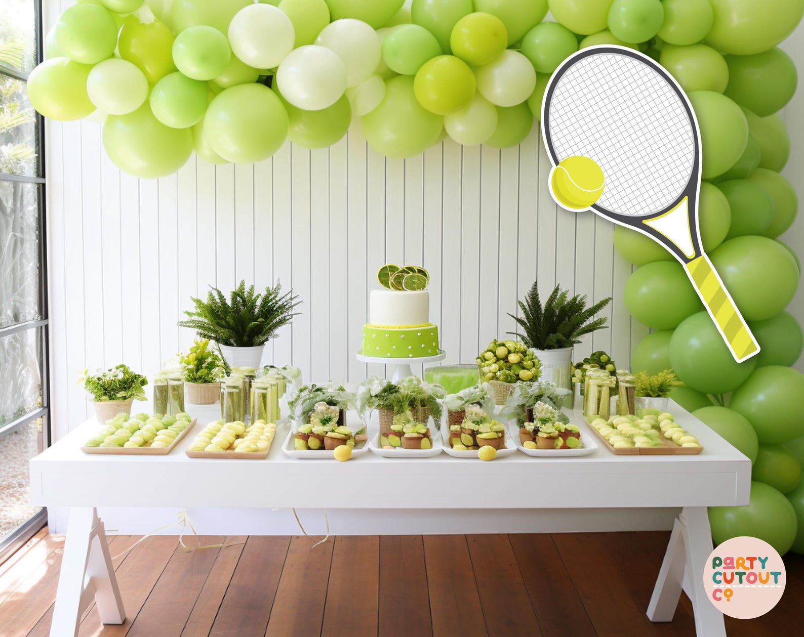 BIG CUTOUT Tennis Party Tennis Decorations Tennis Ball Cutout Tennis ...