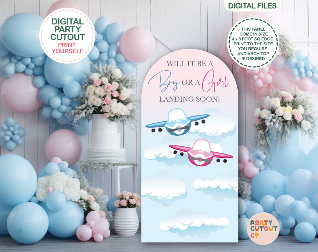 BIG BACKDROP Baby Shower Sign Plane Prop Baby Shower Ideas Landing Soon ...