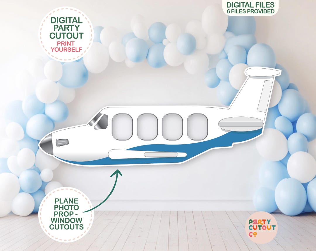 BIG CUTOUT Blue Plane Cutout Plane Photo Prop Aircraft Prop Cutout ...