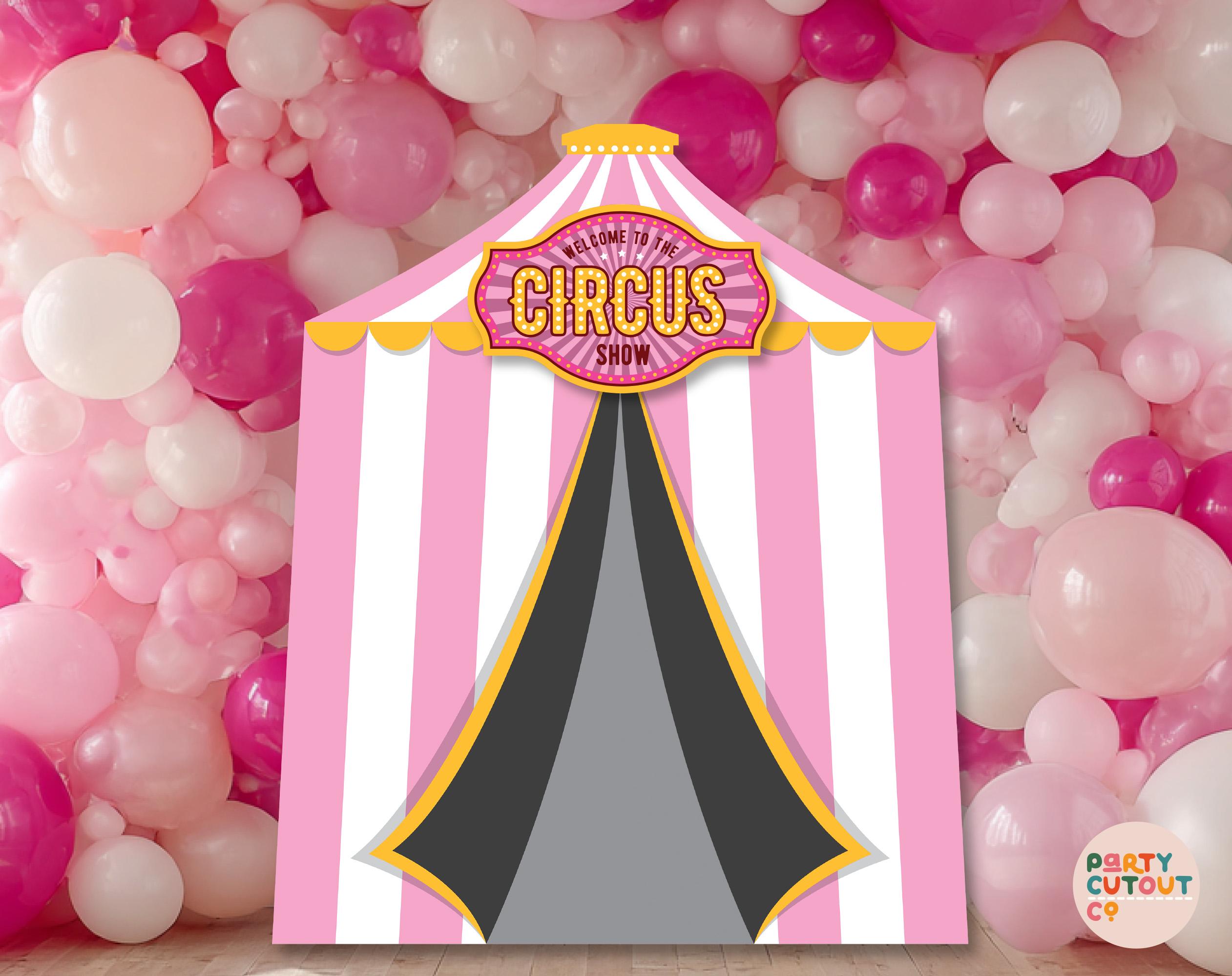 BIG CUTOUT Pink Circus Tent Backdrop Circus Party Decor Big Top Prop ...