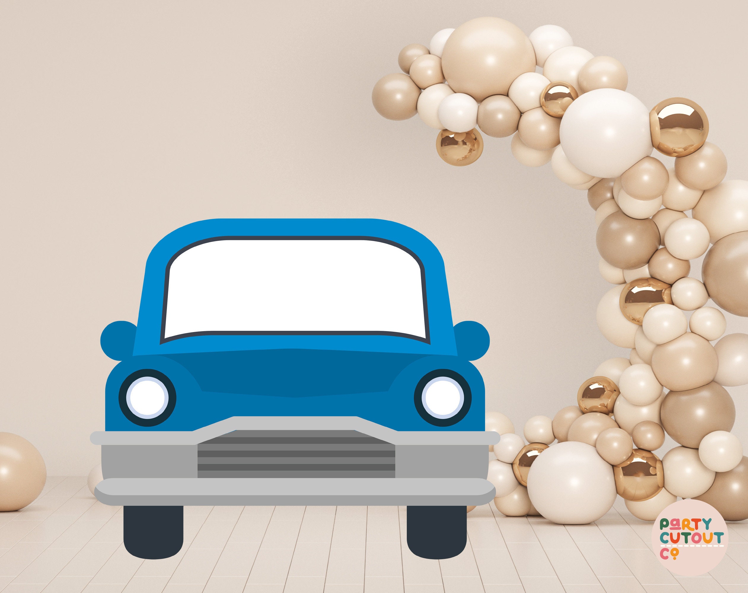 BIG CUTOUT Blue Car Car Party Automobile Birthday Party Decor Car Party ...