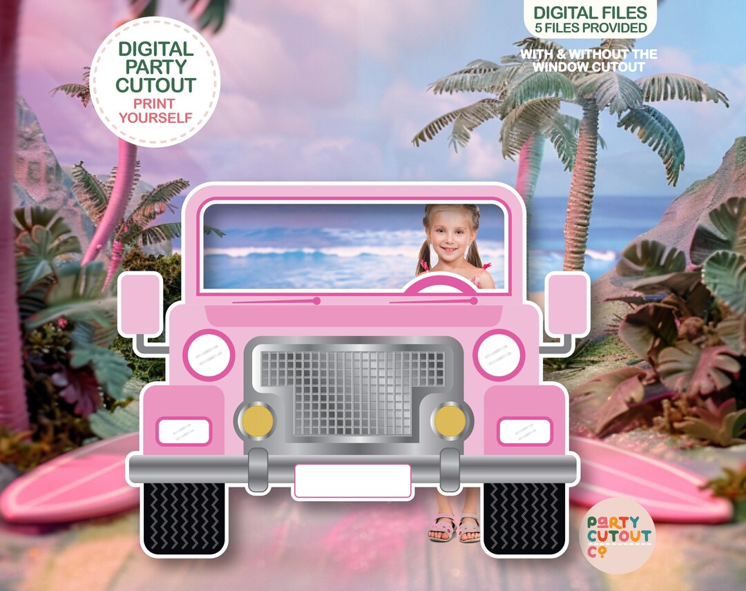 BIG CUTOUT Pink Car Cutout Pink Truck Car Photo Prop Car Prop Beach ...