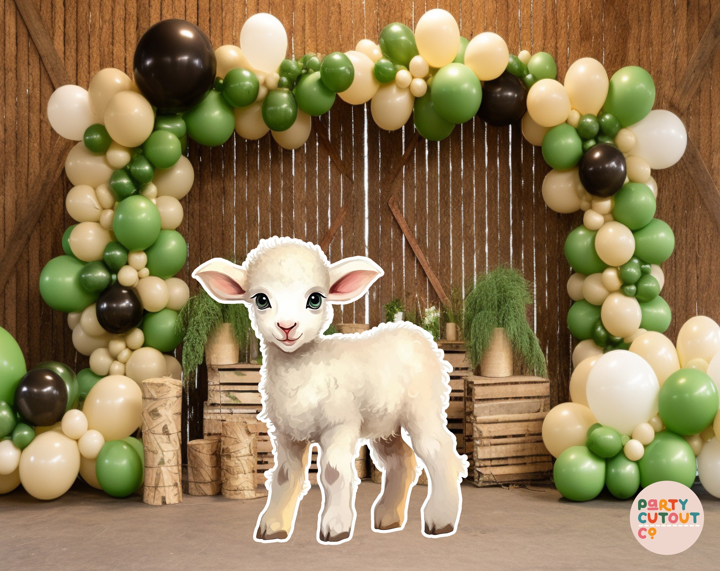 BIG CUTOUT, Sheep Animal Decorations, Farm Theme Prop, Baby Lamb Prop ...