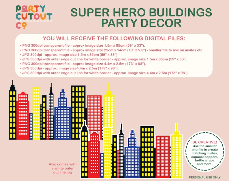 BIG CUTOUT Super Hero Party Super Hero Buildings Super Hero Party Ideas ...