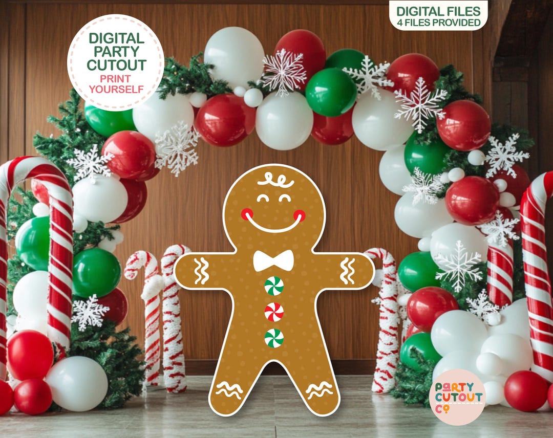 BIG CUTOUT Gingerbread Man Cutout Christmas Prop Christmas Decorations ...