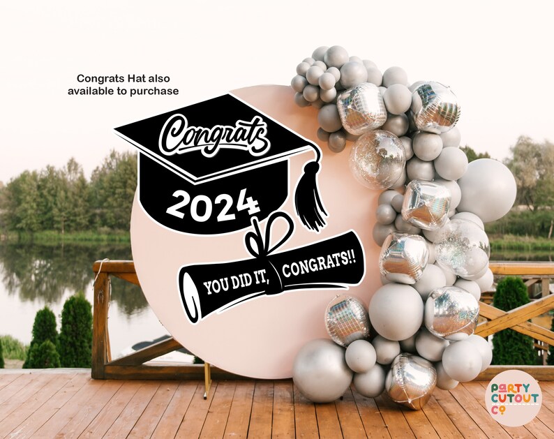BIG CUTOUT Graduation Party Graduation Cutout Congrats 2024 Decorations ...