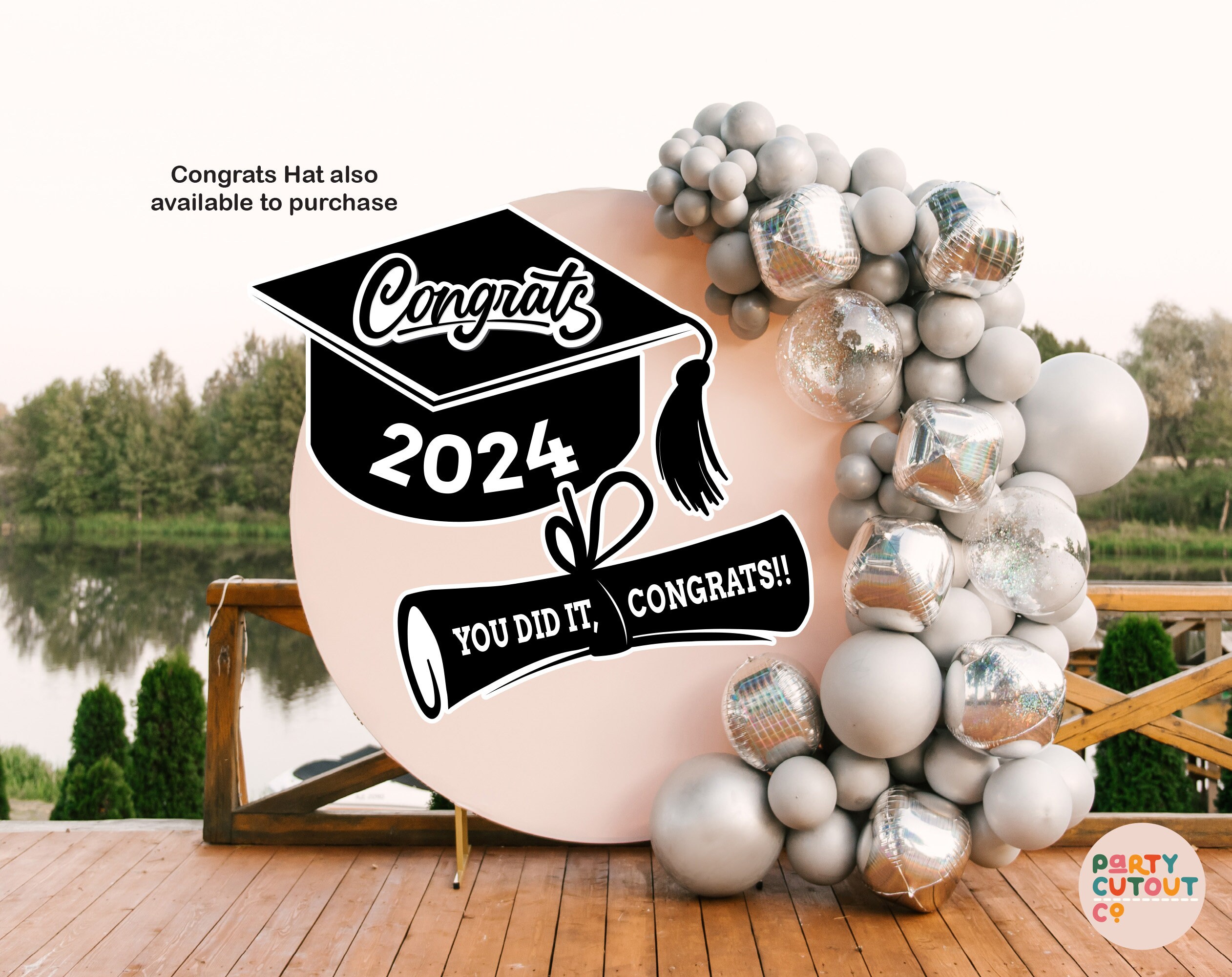 BIG CUTOUT Graduation Party Graduation Cutout Congrats 2024 Decorations ...