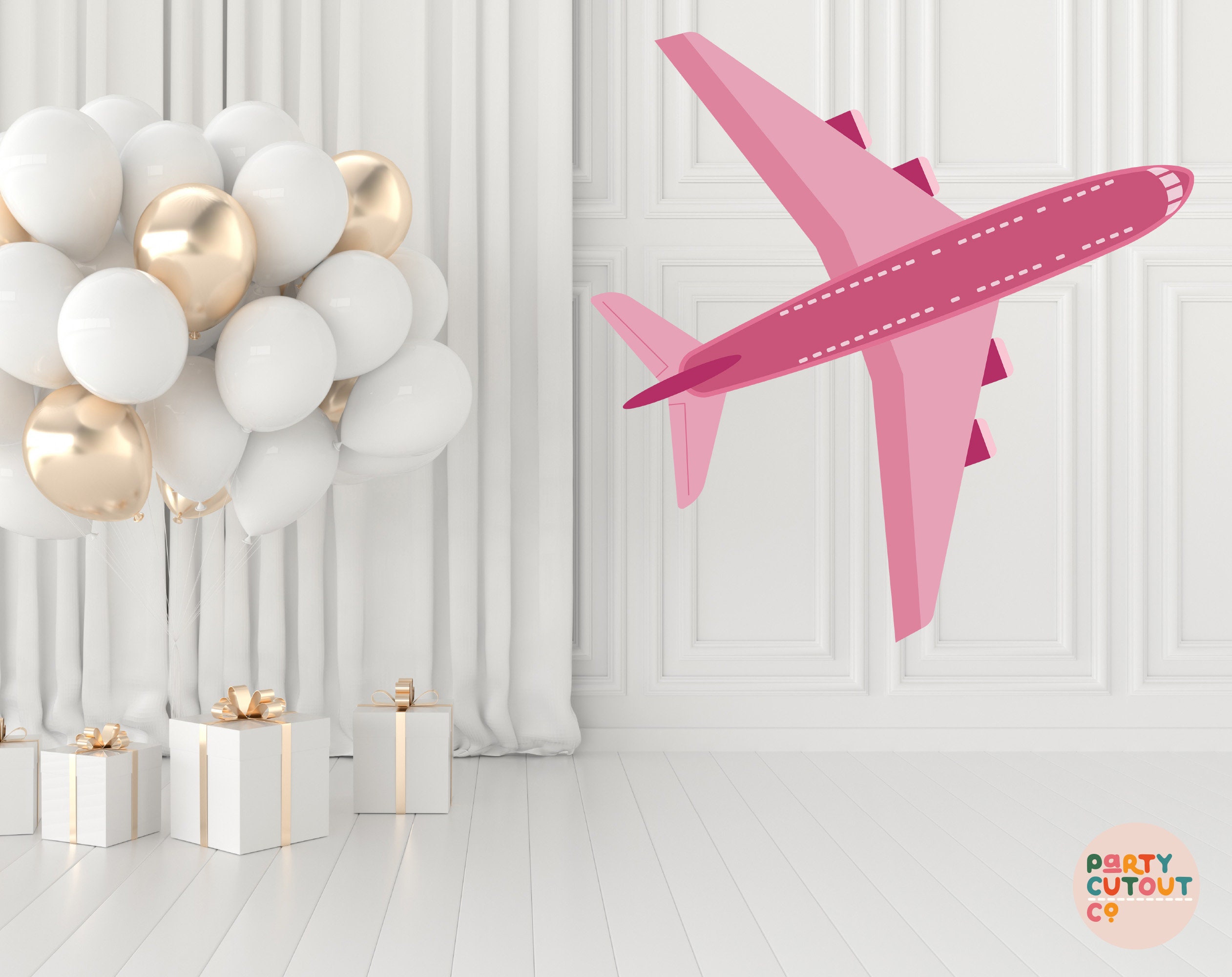 BIG CUTOUT Pink Plane Decor Aircraft Props Plane Cutout Props Aviation ...