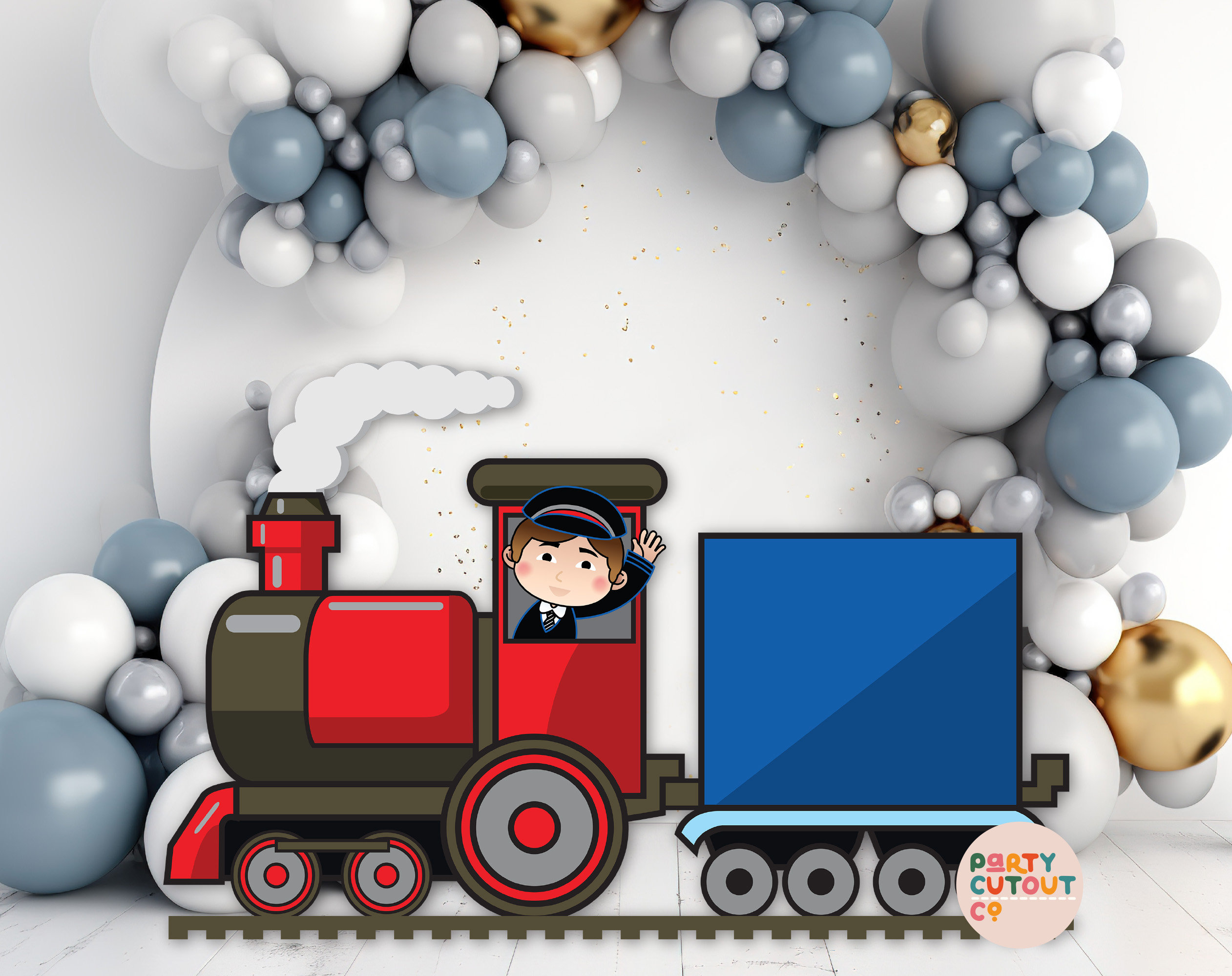 BIG CUTOUT Red Train Decoration Train Props Train Stand up Cutout Props ...