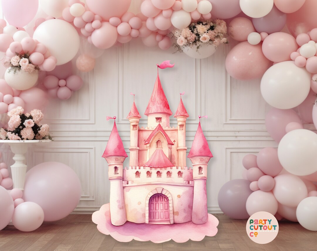 BIG CUTOUT Castle Cutout Princess Pink Castle Prop Princess Party ...