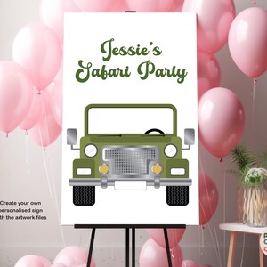 BIG CUTOUT Khaki Safari Car Jungle Decorations African Safari Theme ...