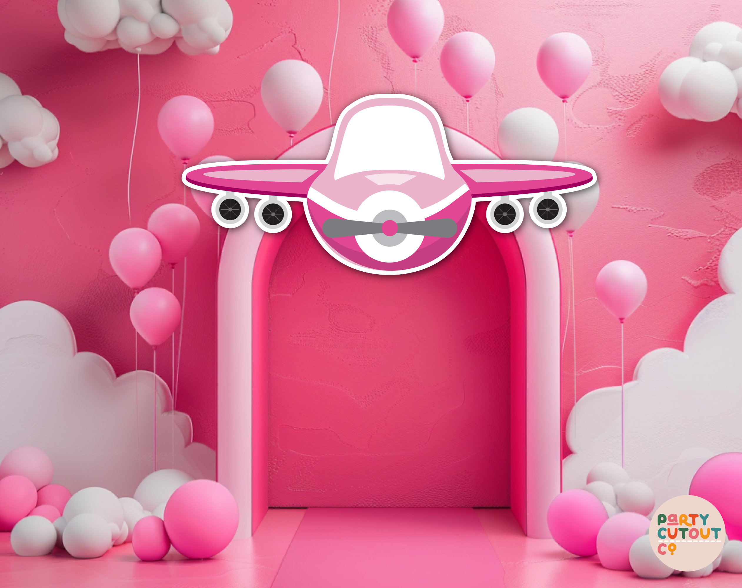BIG CUTOUT Pink Plane Party Photo Prop Airplane Photo Prop Cutout Props ...