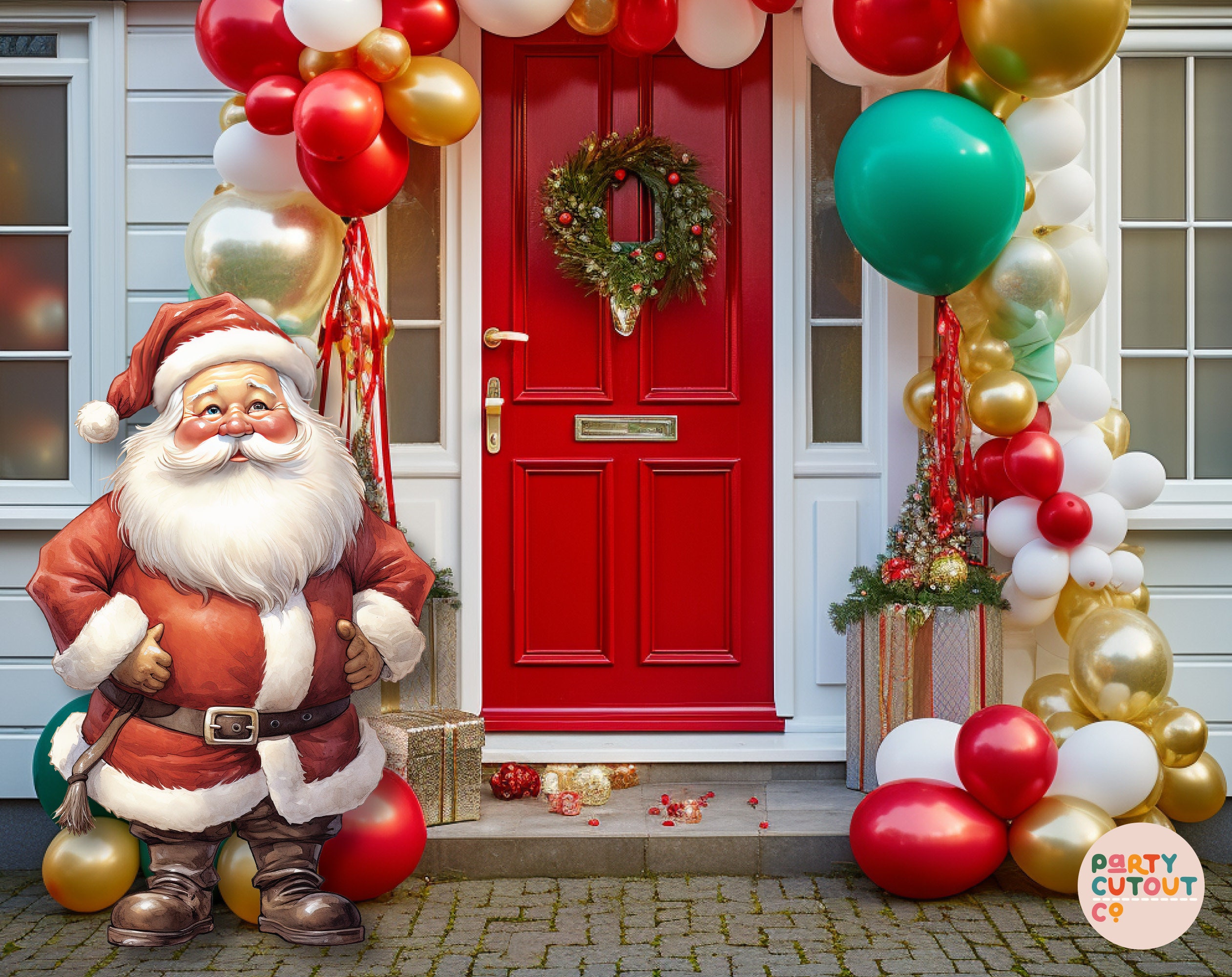 BIG CUTOUT Santa Cutout Santa Decorations Christmas Decorations Santa ...