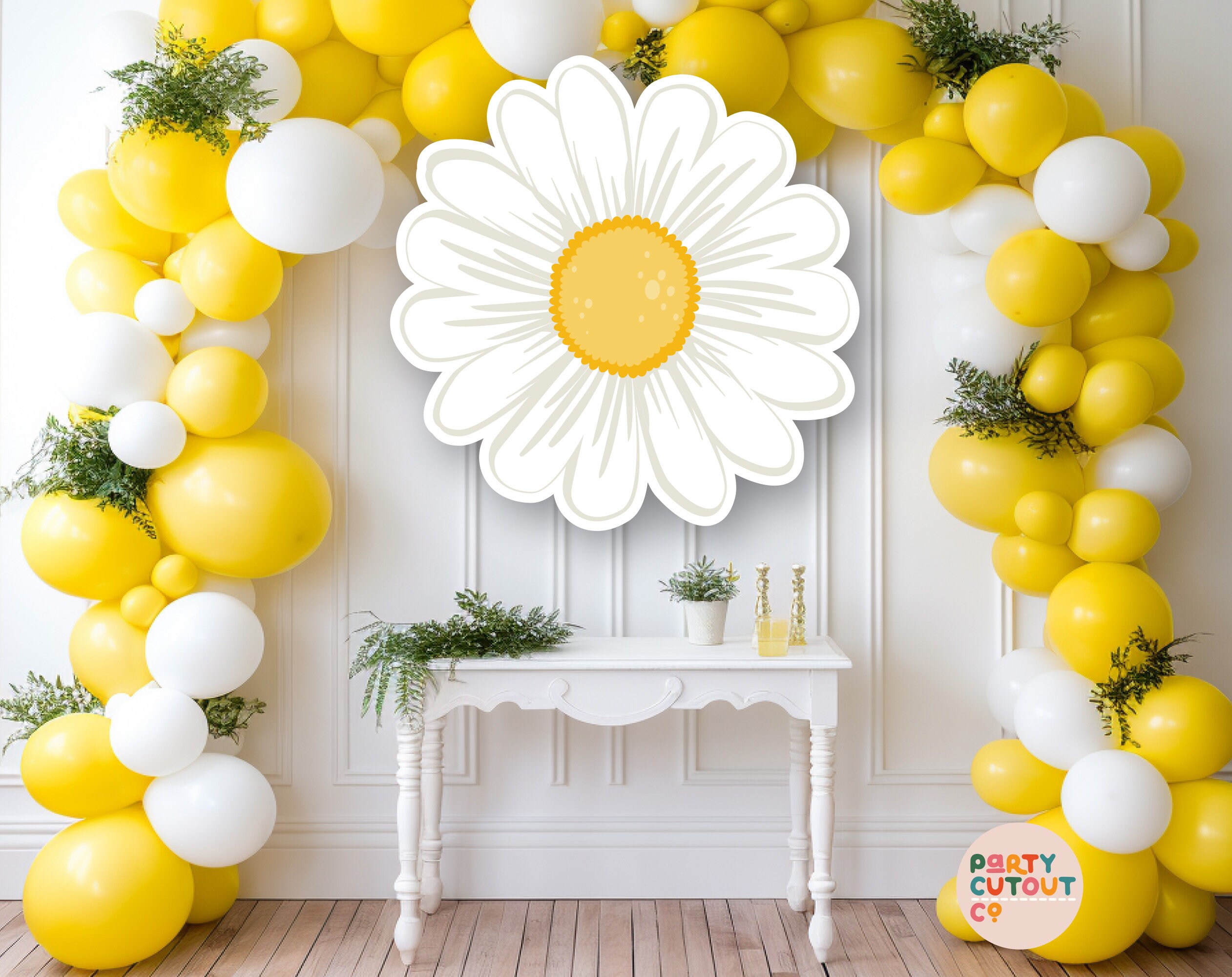 BIG CUTOUT Daisy Sign Decoration Flower Birthday Prop Wall Cutout Prop ...