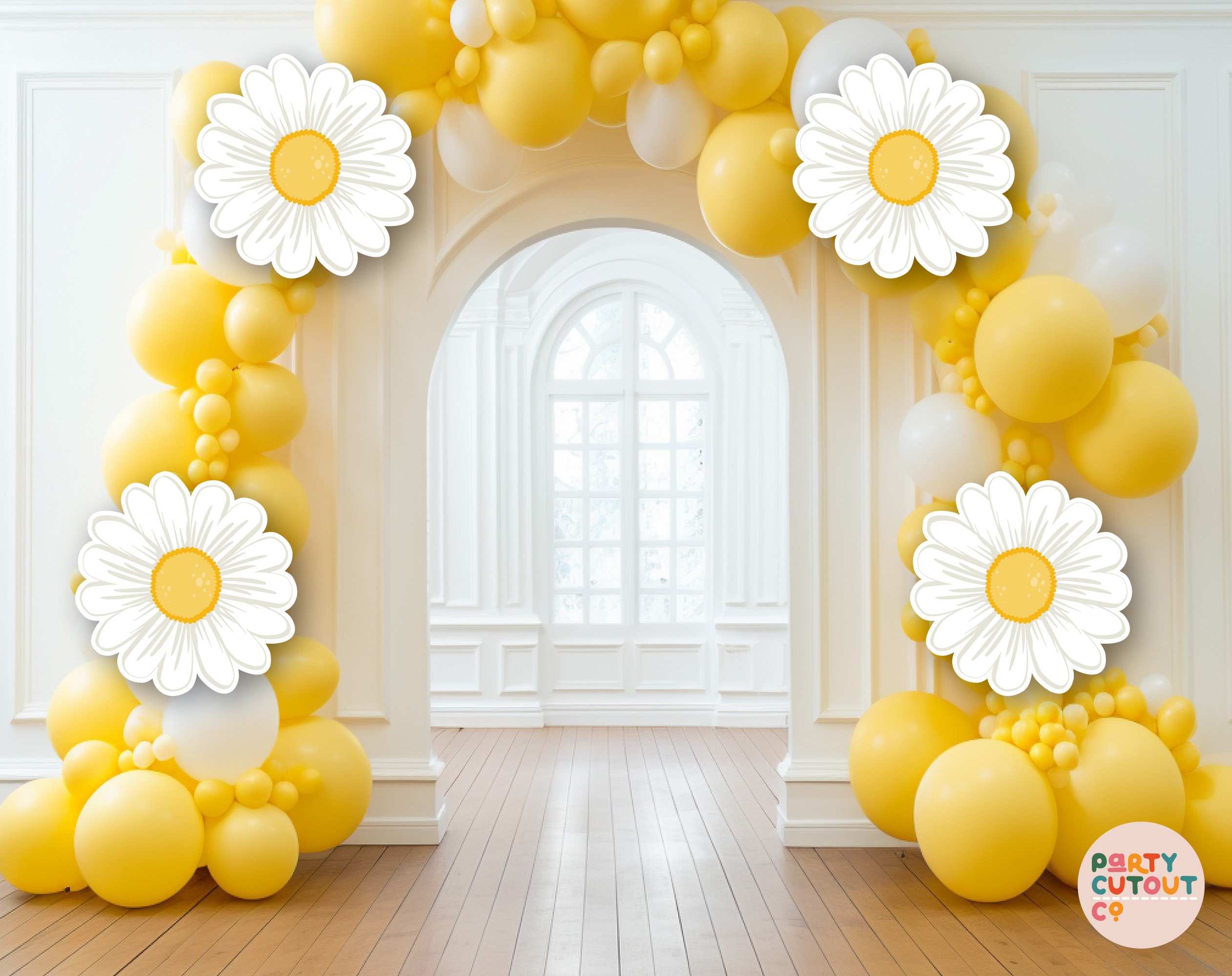 BIG CUTOUT Daisy Sign Decoration Flower Birthday Prop Wall Cutout Prop ...