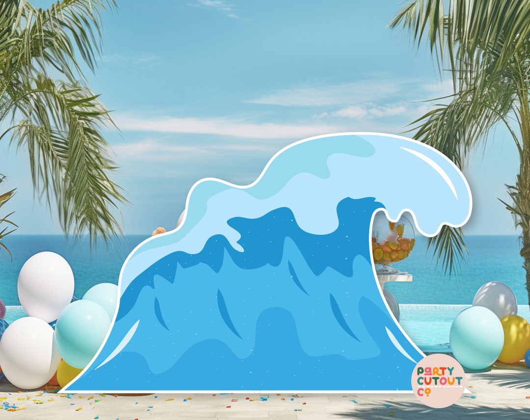 BIG CUTOUT Ocean Wave Beach Party Mermaid Birthday Party Under the Sea ...