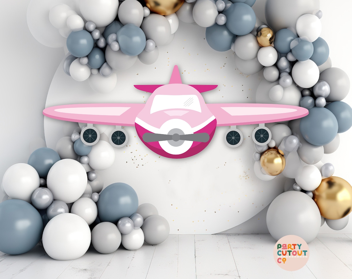 BIG CUTOUT Pink Plane Cut Out Aircraft Props Plane Pilot Cutout Travel ...