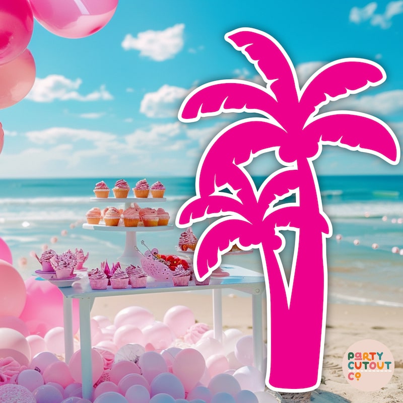 Pink Palm Trees - Etsy