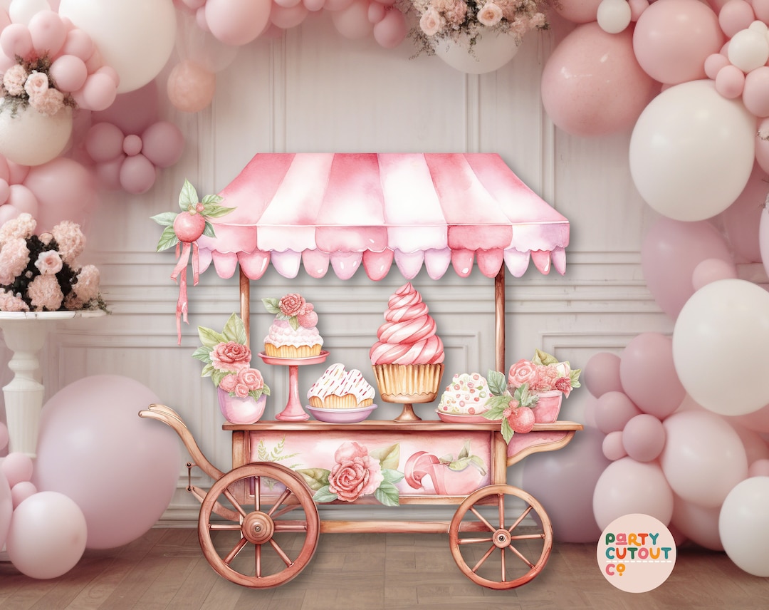 BIG CUTOUT Dessert Cart Cutout Dessert Decoration Candyland Props ...