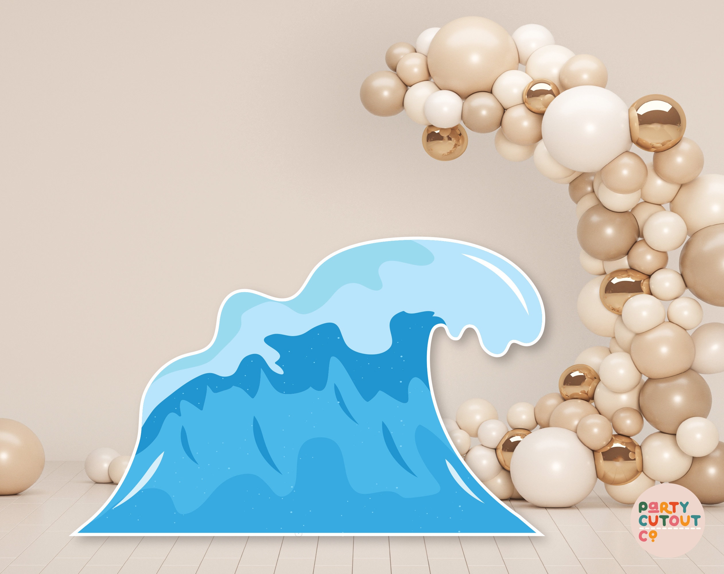 BIG CUTOUT Ocean Wave Beach Party Mermaid Birthday Party Under the Sea ...