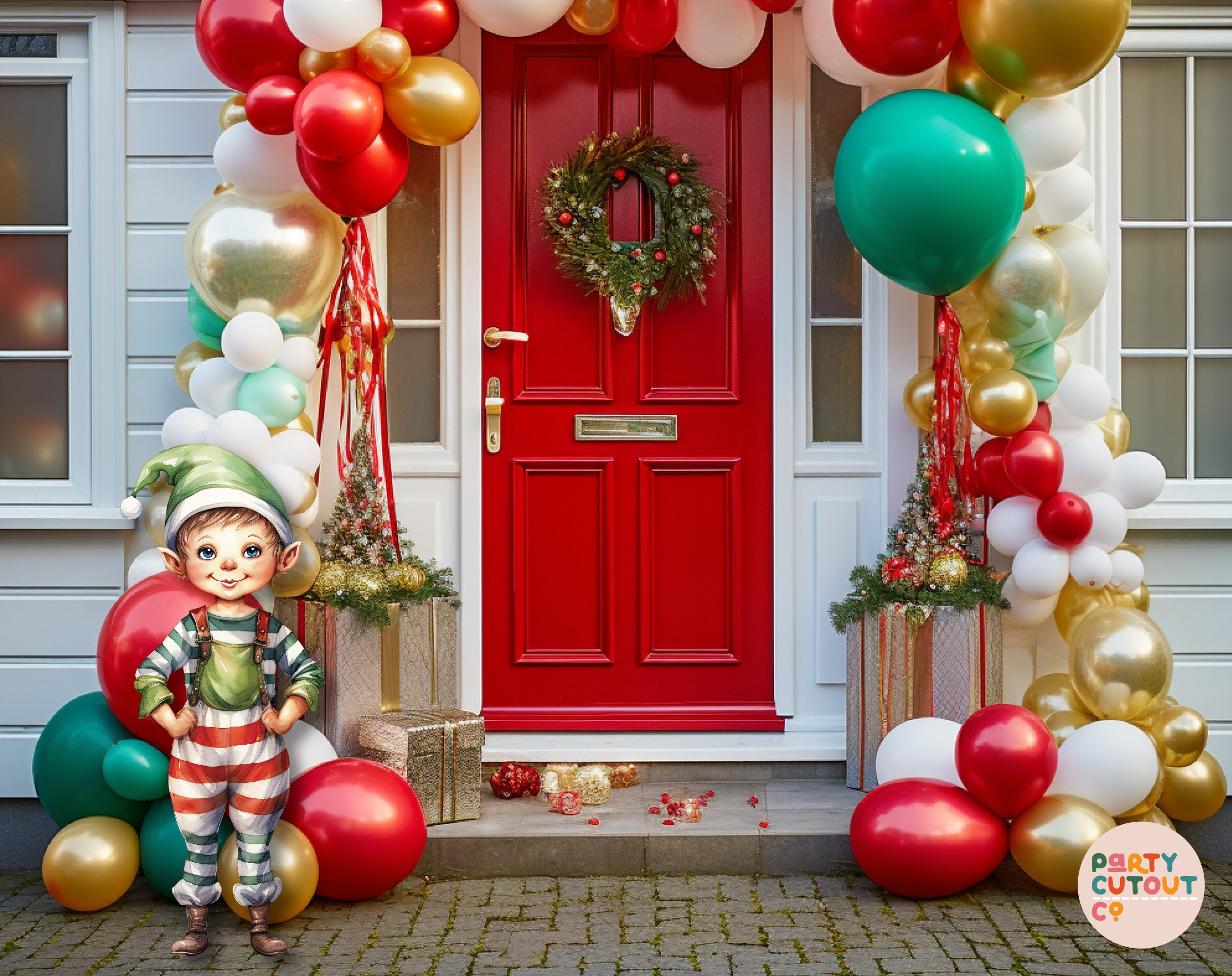 BIG CUTOUT, Elf Decorations, Elf Cutout, Christmas Decorations, Elf ...