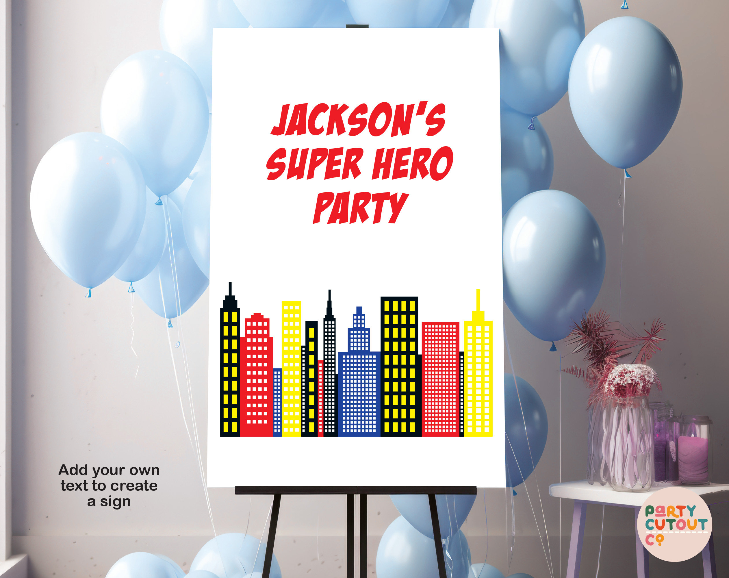BIG CUTOUT Super Hero Party Super Hero Buildings Super Hero Party Ideas ...